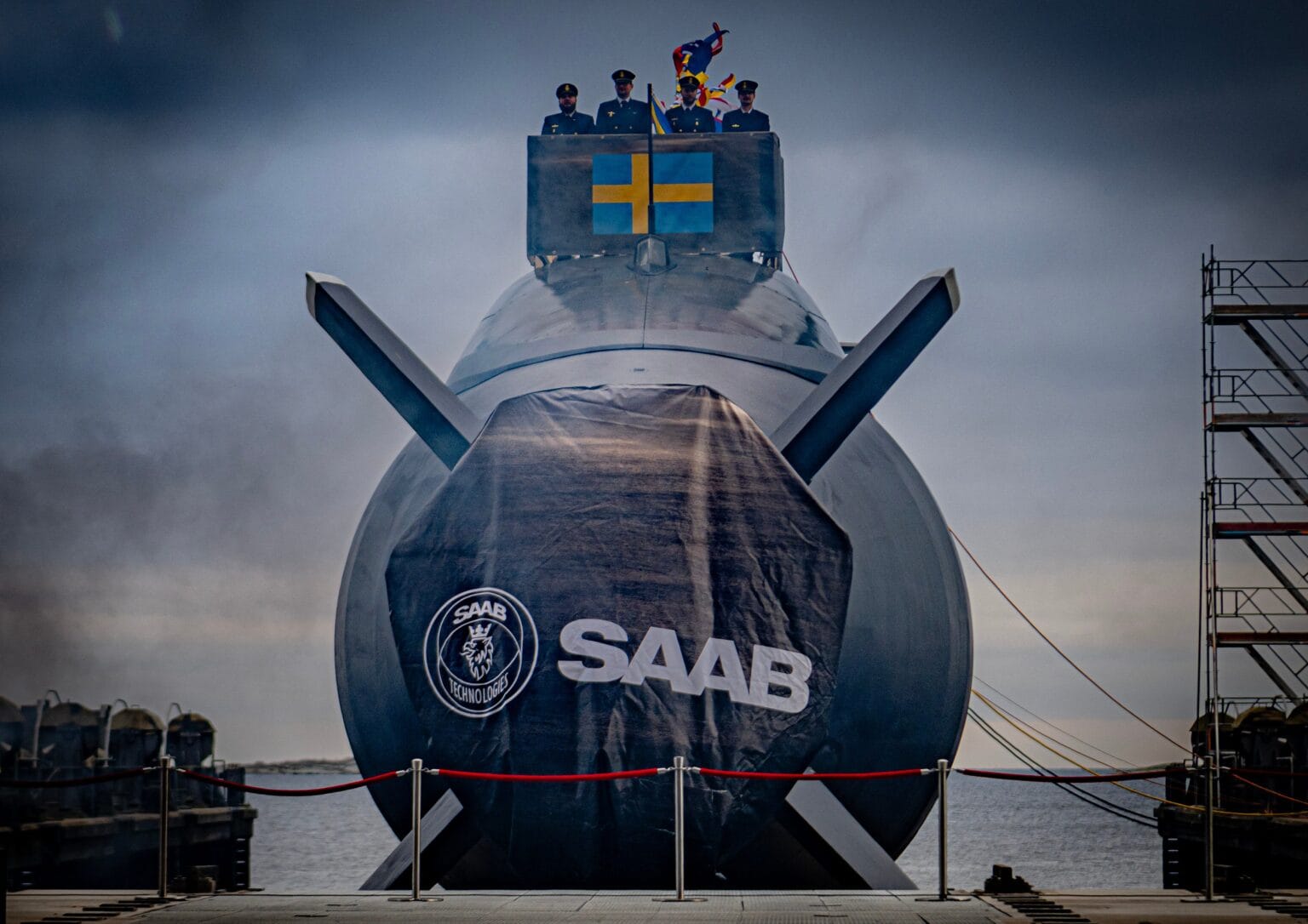 Saab Launches HMS Halland Submarine After Mid-Life Upgrade | Ocean News ...