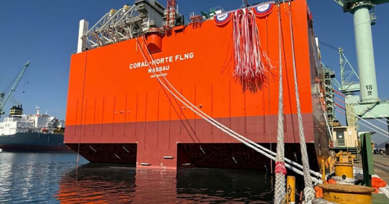 Eni Announces The Hull Launch Of The Coral North FLNG
